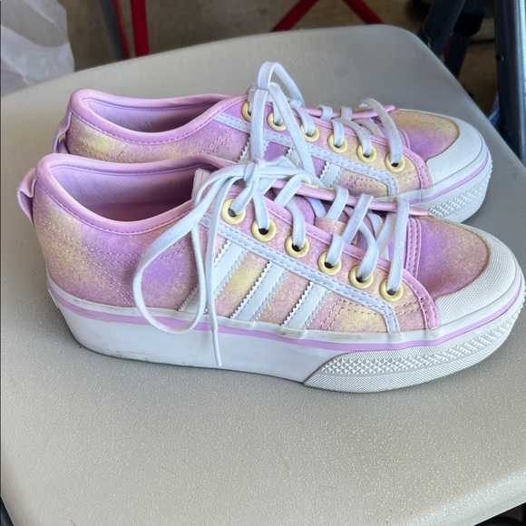 adidas | Shoes | Adidas Pastel Pink And Yellow Sneakers | Poshmark